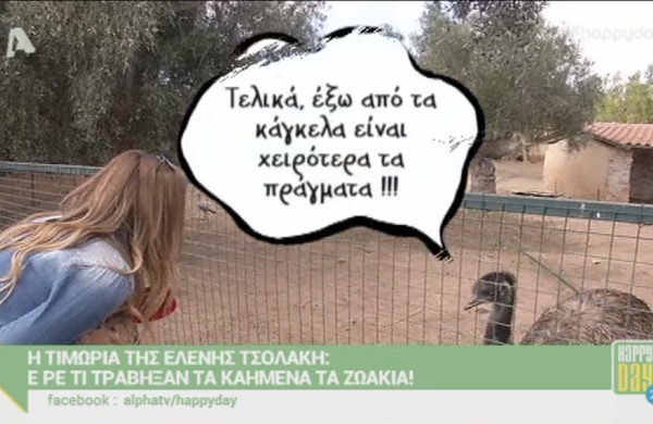 Η Ελένη Τσολάκη «παίζει» στο Αττικό ζωολογικό πάρκο (Video) - Zinapost.gr