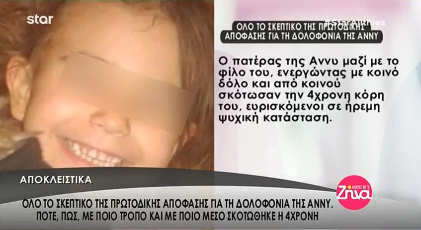 Όλο το σκεπτικό της πρωτόδικης απόφαση για τη δολοφονία της μικρής Άννυ ...