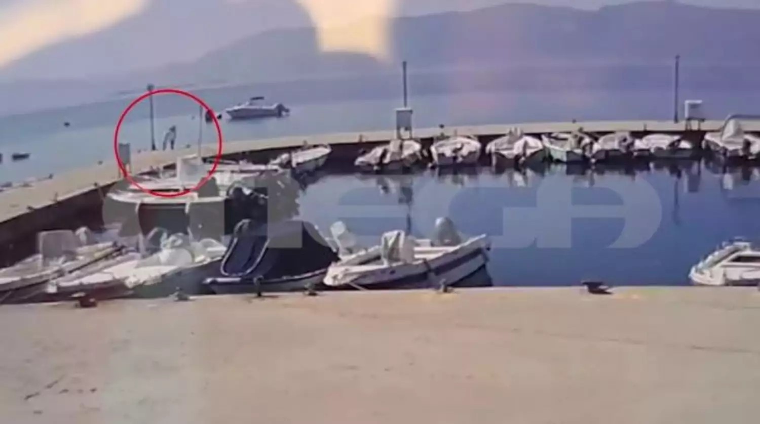 Η στιγμή που ο 56χρονος βουτάει στο λιμάνι στις Ράχες Φθιώτιδας για να ...