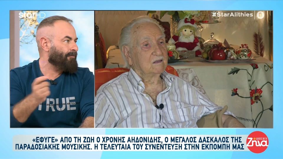 "Έσβησε" ο Χρόνης Αηδονίδης, ο μεγάλος δάσκαλος της παραδοσιακής ...